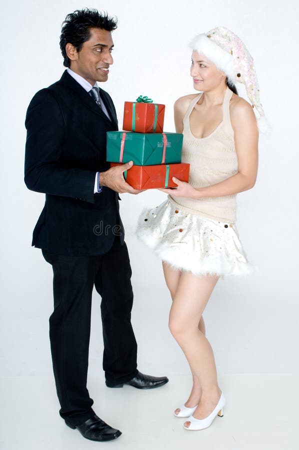 Man Getting Gifts stock photo. Image of gifts, giving - 3290090