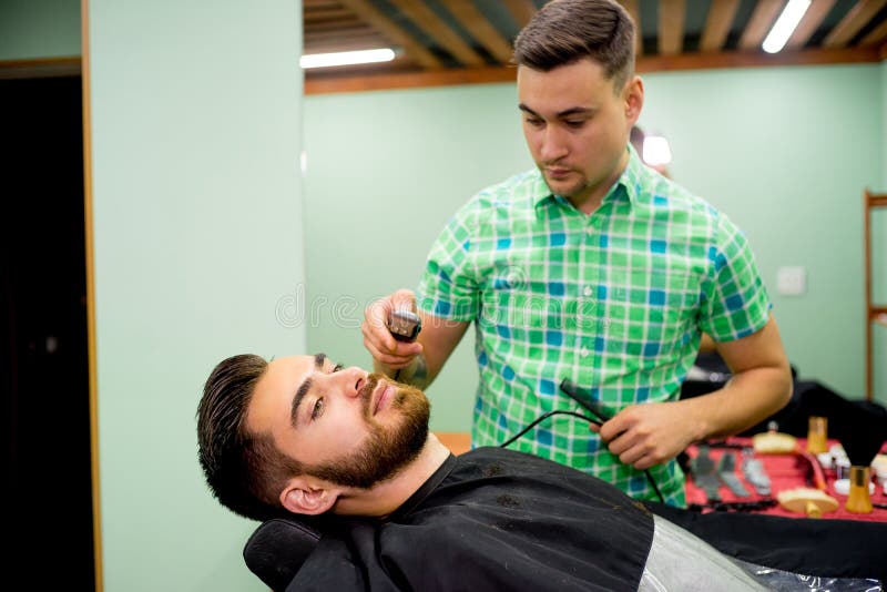 Man getting a haircut stock photo. Image of barber, scissors - 99135426