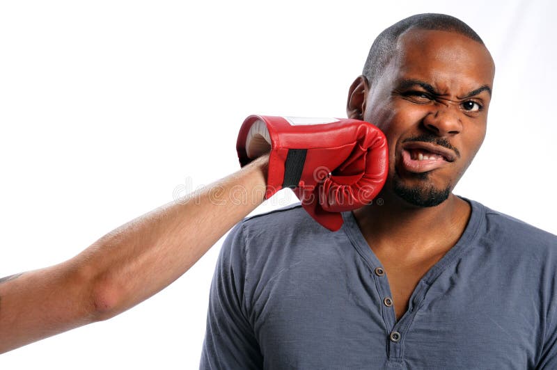 Man Getting Hit on Face stock photo. Image of sports - 11546514