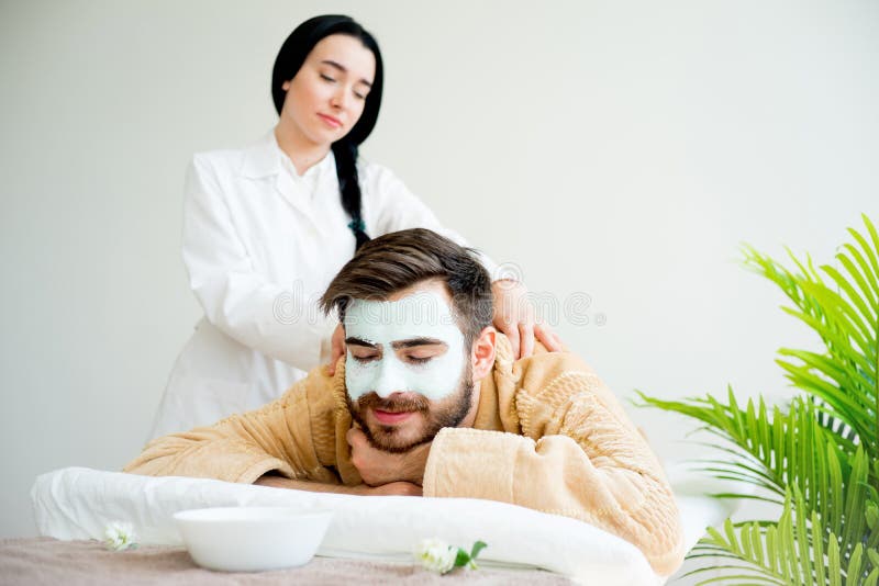 Man getting a massage stock photo. Image of hands, male - 97028802