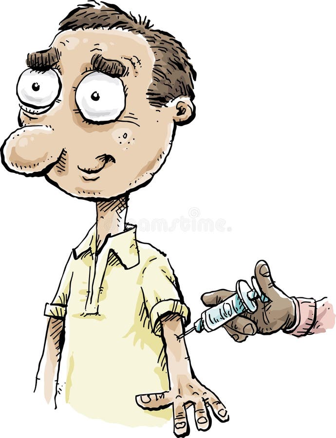 Man Getting a Needle stock vector. Illustration of vaccine - 108964451