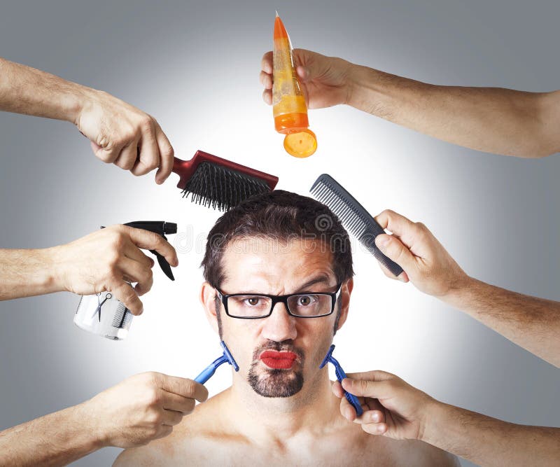 Man Getting Pretty stock image. Image of makeup, skin - 26500105