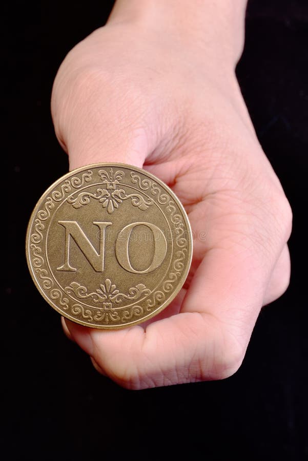 Two Faces of a Coin: Yes and No Stock Image - Image of currency, cash ...