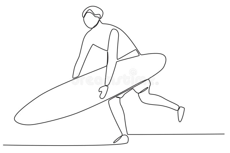 Surfing One Line Drawing Stock Illustrations – 274 Surfing One Line ...