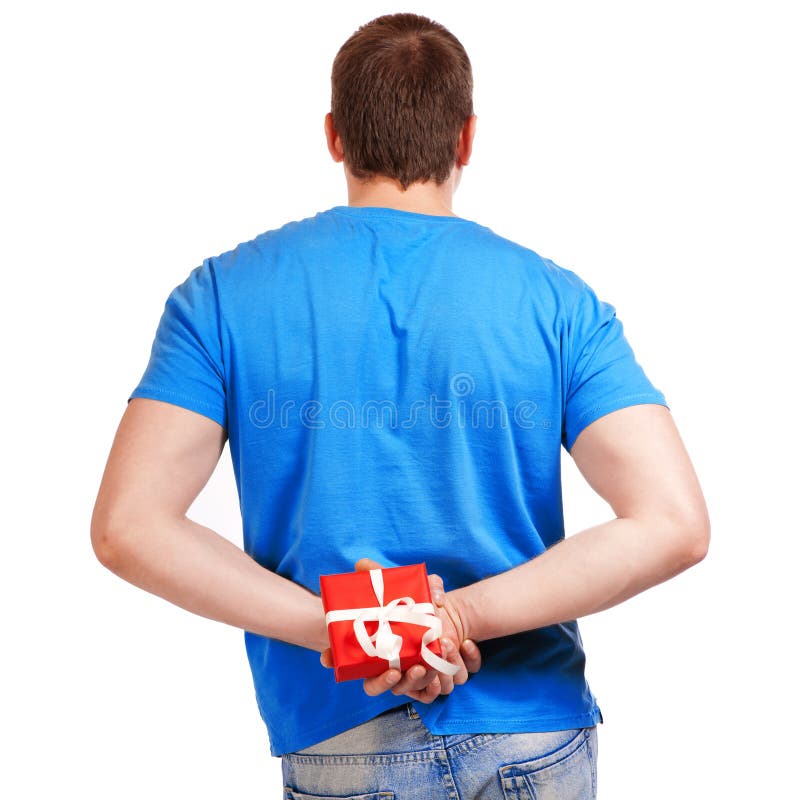 Gift in hand stock image. Image of birthday, festive - 190919275