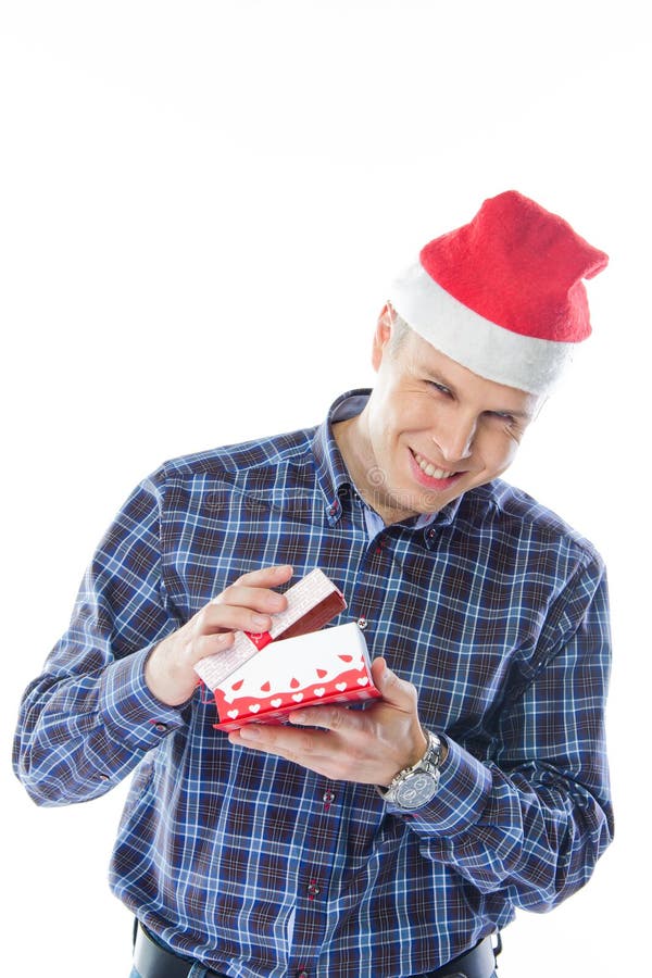 Man with a gift stock image. Image of cheerful, expression - 34359047