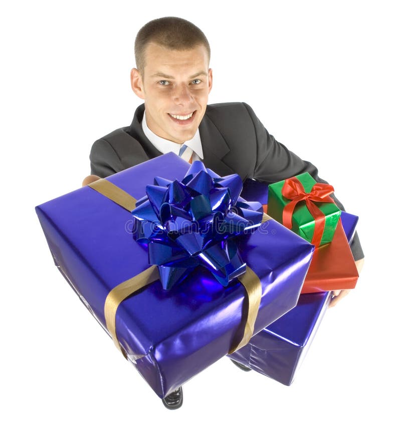 Man S Hand Giving a Christmas Gift Stock Photo - Image of gift, give: 41374