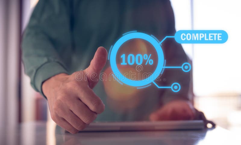 Man Give a Thumb Up Stamp on Screen Stock Image - Image of satisfaction ...