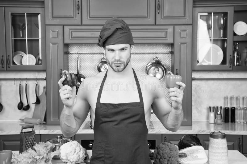 Man Gives Master Class in Cooking. Master Cook Ready for High Class ...