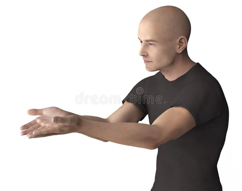 Man with Giving or Begging Hands Gesture Stock Image - Image of showing ...