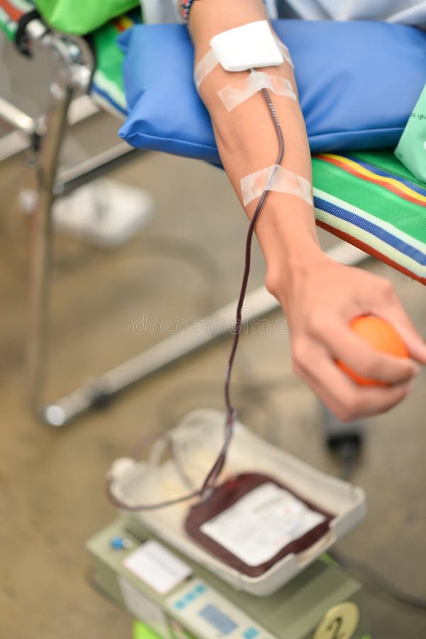 Man Giving Blood Donation with Syringe Stock Photo - Image of sample ...