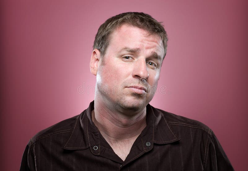 Man Giving a Concerned Look Stock Image - Image of human, handsome ...