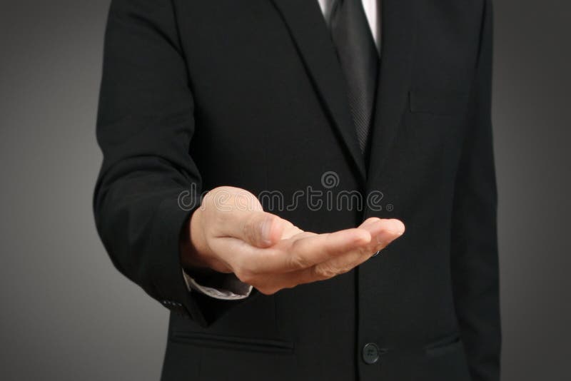 Man giving empty open hand stock photo. Image of reaching - 119209434
