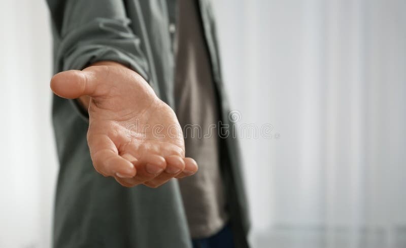 Man Giving Hand To Somebody, Closeup. Stock Photo - Image of concept ...