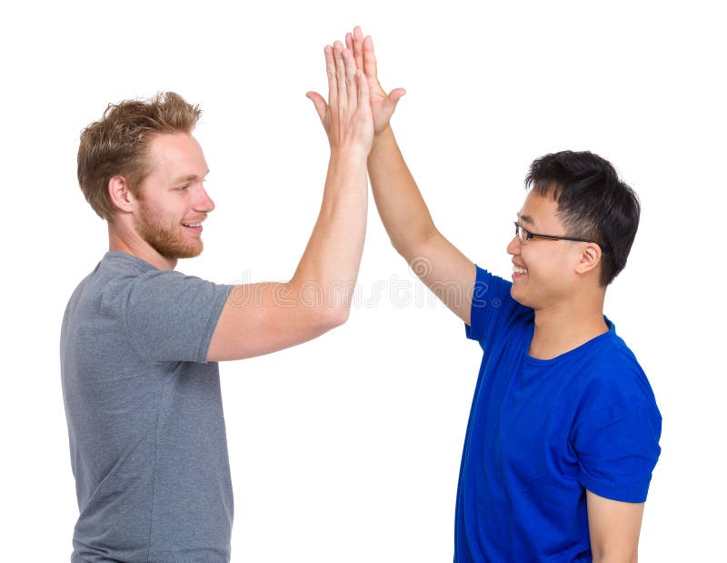 Man giving high five stock photo. Image of celebration - 40944156