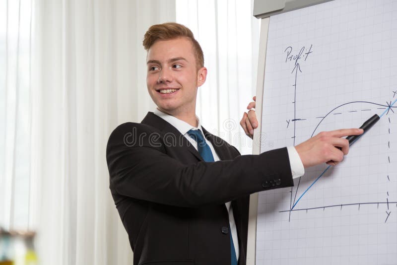 Man Giving Presentation on a Flip Chart Stock Photo - Image of meeting ...