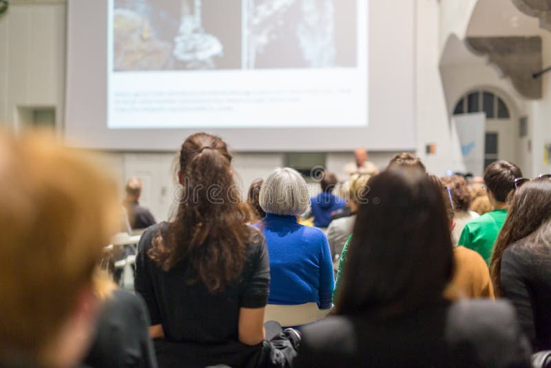 Man Giving Presentation in Lecture Hall at University. Editorial Image ...
