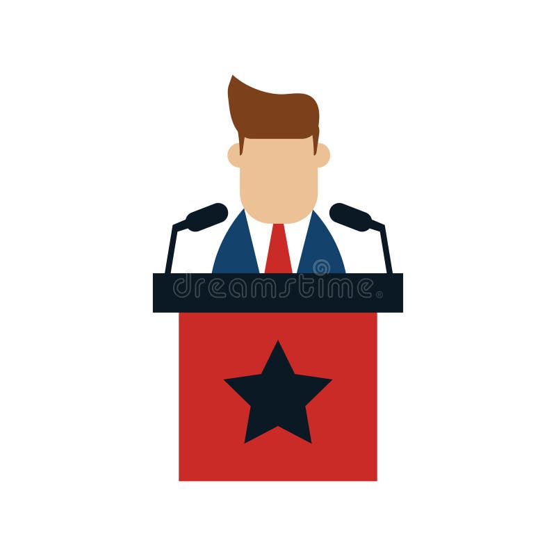 Man Giving Speech Vector Stock Illustrations – 1,082 Man Giving Speech ...