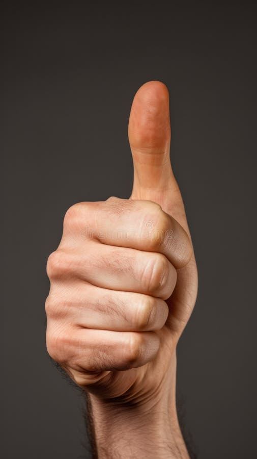 A Man is Giving a Thumbs Up Sign Stock Image - Image of achievement ...