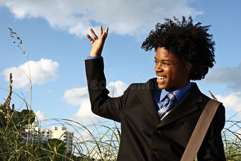 Man glancing stock photo. Image of hand, blue, male, modeling - 7444818