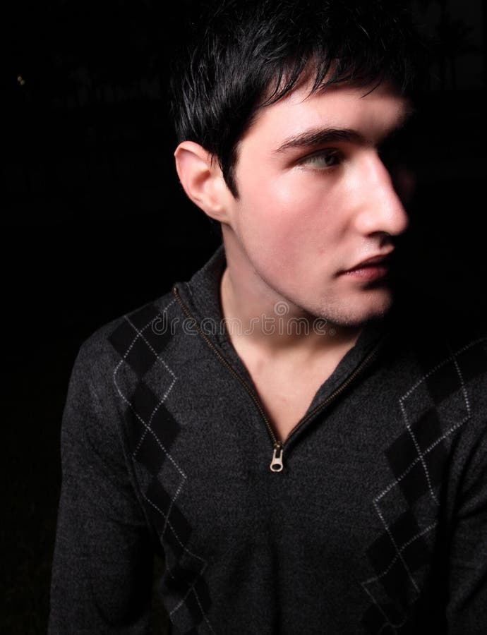 Man glancing away stock photo. Image of young, male, teen - 7169826