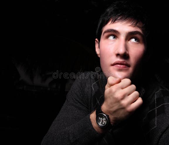 Man glancing away stock image. Image of shot, handsome - 7169835