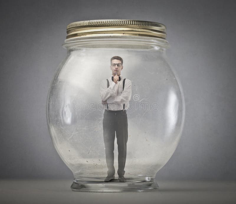 Businesswoman trapped. stock image. Image of pent, business - 34931551