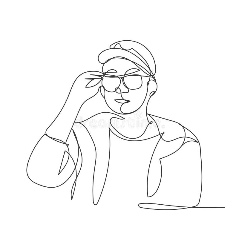 Continuous Line Drawing Wondering Stock Illustrations – 11 Continuous ...