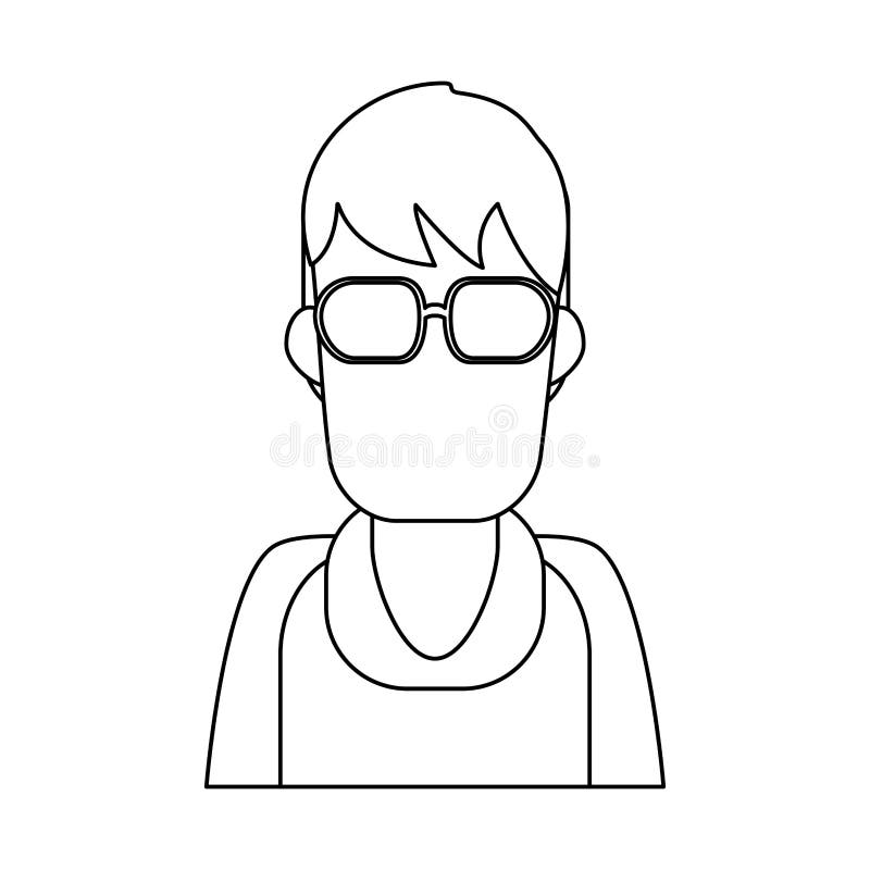 Man Faceless Profile Cartoon Stock Vector - Illustration of mouth, sign ...