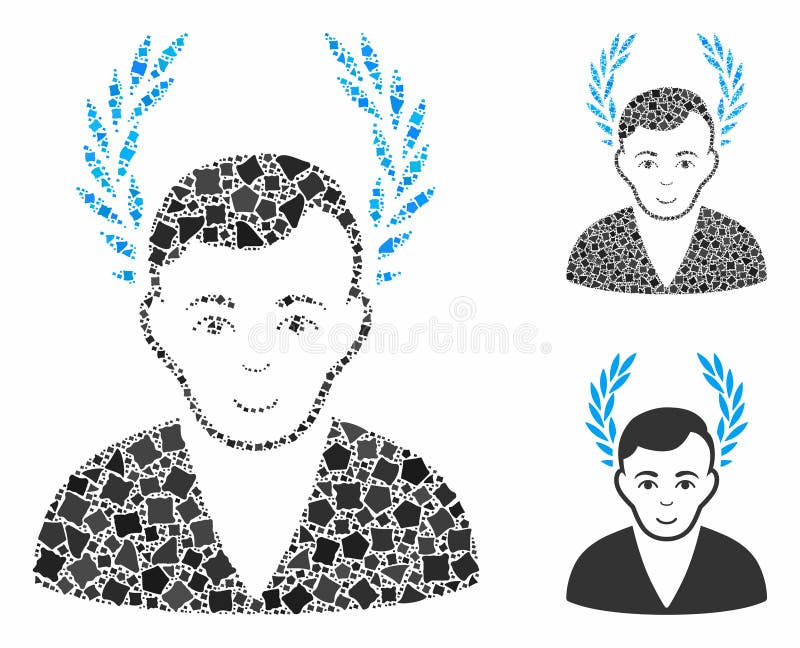 Man Glory Mosaic Icon of Tremulant Parts Stock Illustration ...