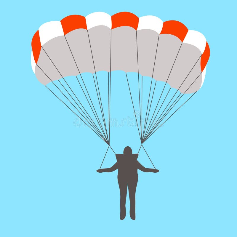 Man Parachute Stock Illustrations – 2,487 Man Parachute Stock ...