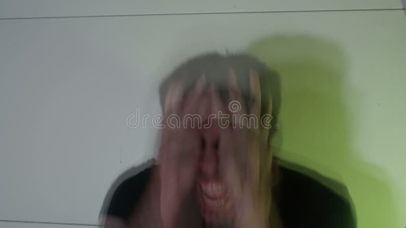 Man Going Crazy Inside Concept Stock Video - Video of caucasian, nuts ...