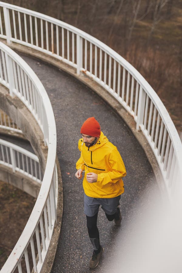 Man Going for a Morning Run Stock Photo - Image of angle, preparation ...