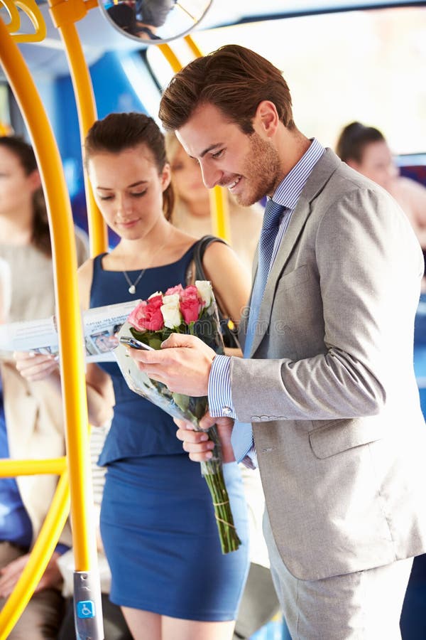 Portrait of Female Bus Driver Behind Wheel Stock Photo - Image of ...