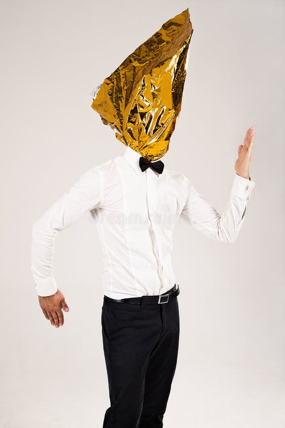 Man in golden triangle stock photo. Image of mask, fashion - 26002952