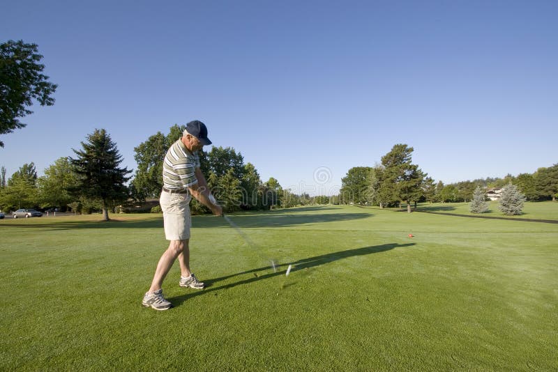 Man on Golf Course stock photo. Image of person, golden - 6077820