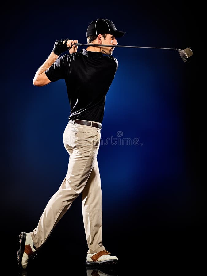 Man Golfer Golfing Isolated Stock Image - Image of golf, golfing: 94383453