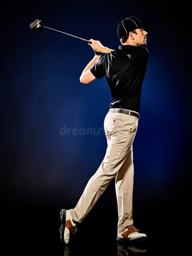 Man golfer golfing stock image. Image of golfing, people - 77848743