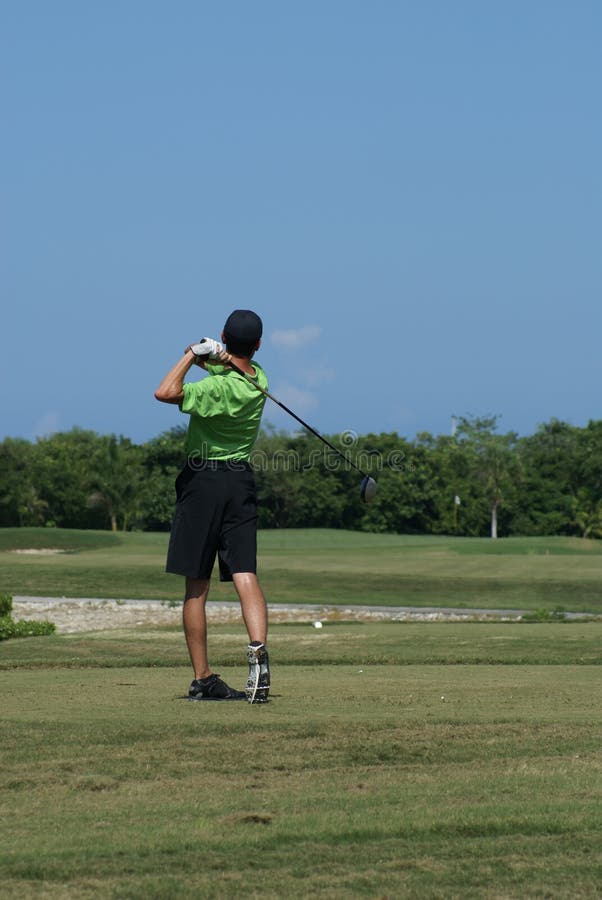 Man Golfing stock photo. Image of outdoors, glove, golfing - 11549888