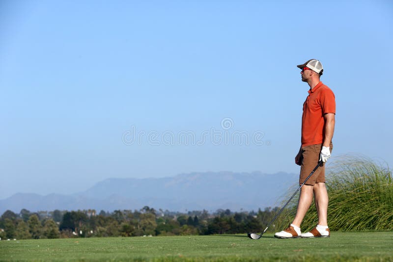 Man golfing stock image. Image of fairway, leisure, recreation - 37167119