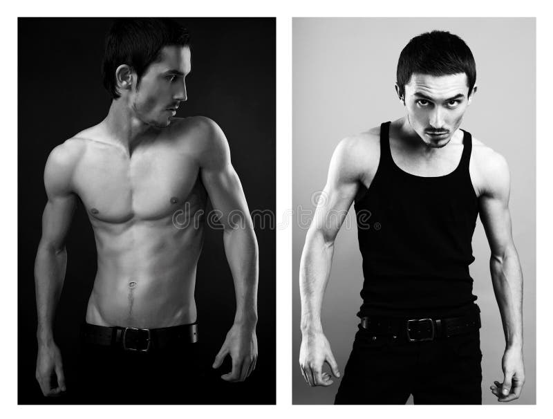 Man with a Good Figure. Collage. Stock Photo - Image of handsome ...