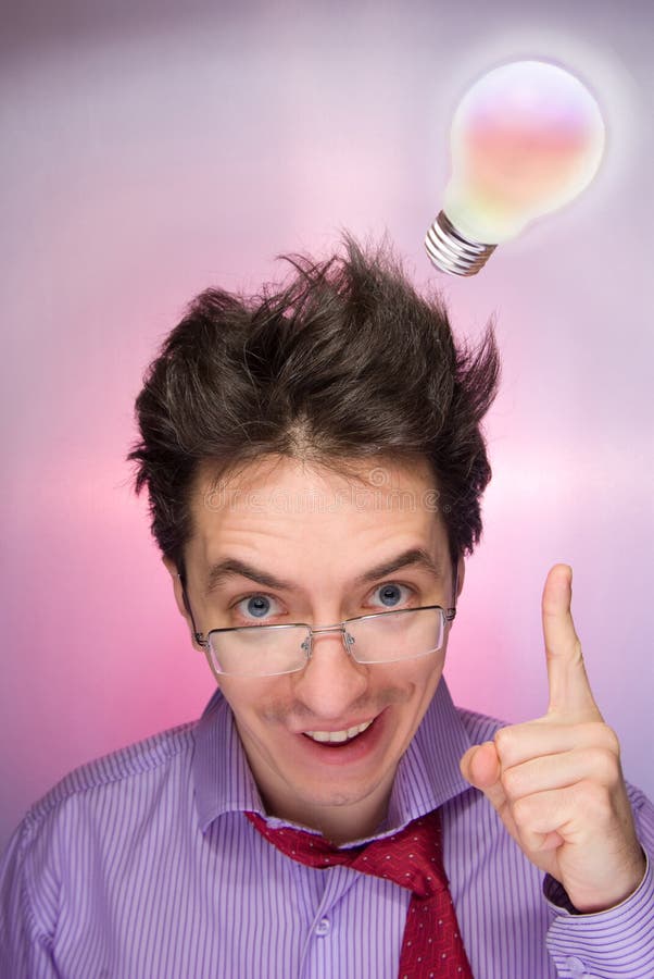 Man with good idea. stock photo. Image of success, looking - 37453518