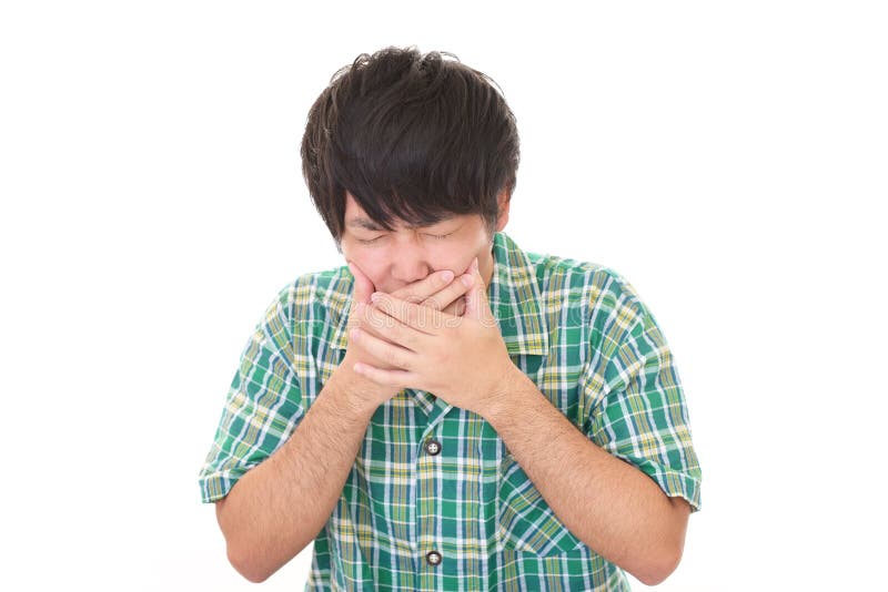 Man with a bad cold stock photo. Image of expression - 126086306