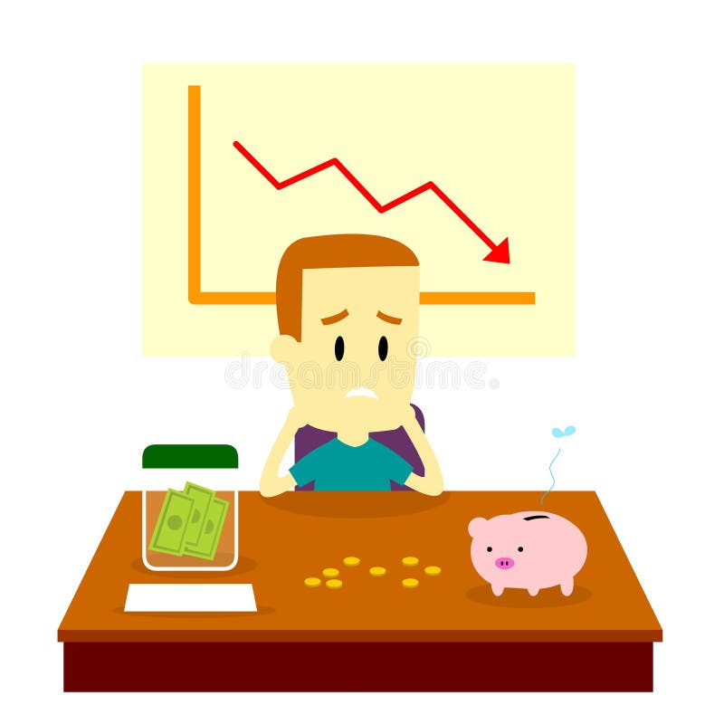 Financial problem stock illustration. Illustration of falling - 25004970