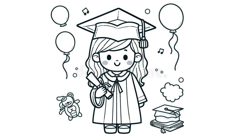 A Man Graduate Concept Vector Stock Illustration - Illustration of ...