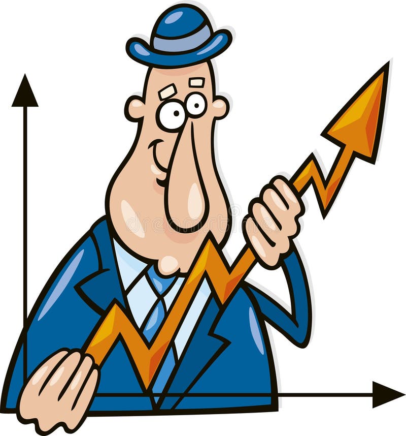 Man Building Profit Up Graph Stock Vector - Illustration of growth ...
