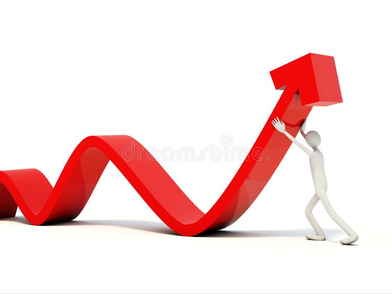 Man with graph stock illustration. Illustration of accounting - 9452746