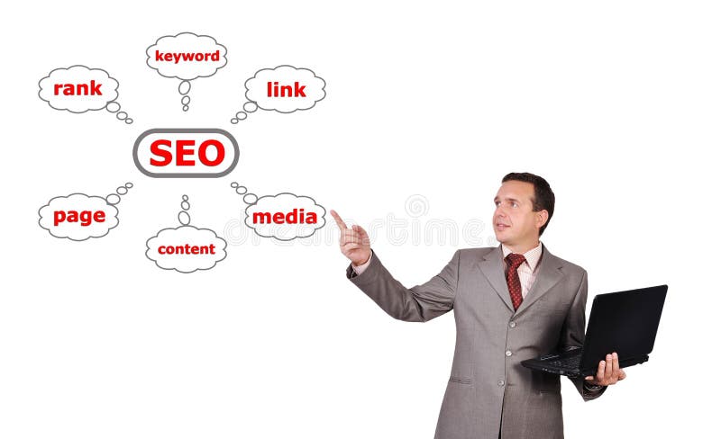 Man and graph seo stock image. Image of imagination, network - 27869039