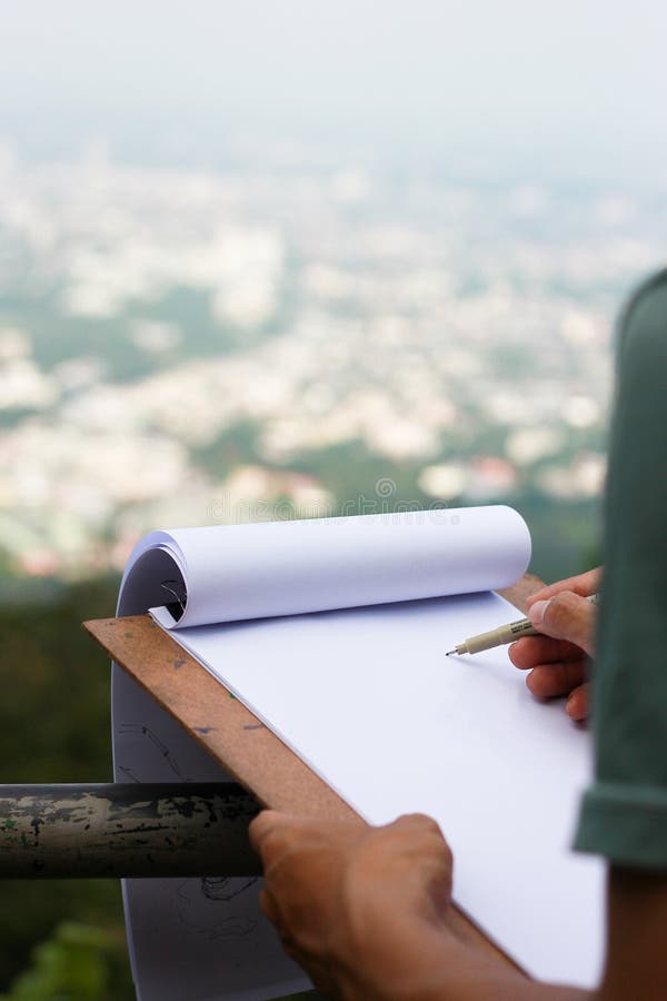 Man graphy Draw outdor stock photo. Image of architect - 92970002