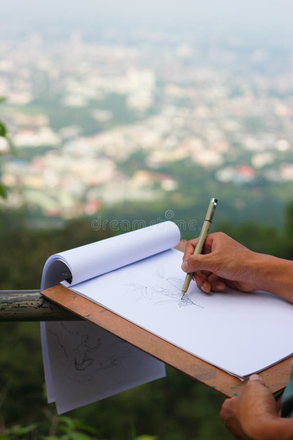 Man graphy Draw outdor stock photo. Image of businessman - 92970606